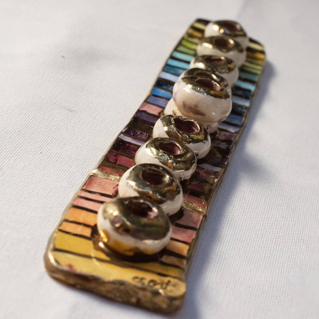 Colors of Chanukah Menorah with Kintsugi – Kiyor Studio